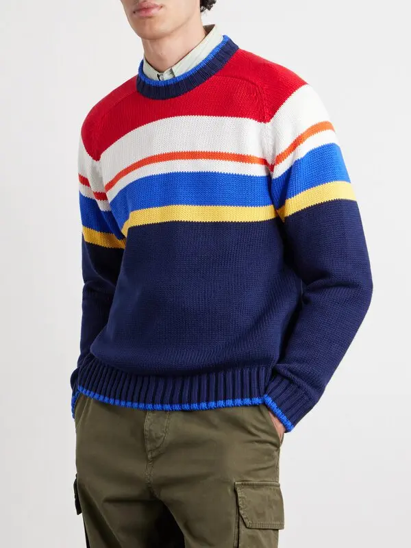 NOAH Striped Organic Cotton Sweater