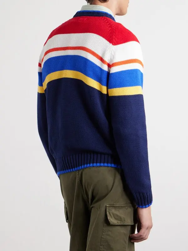 NOAH Striped Organic Cotton Sweater