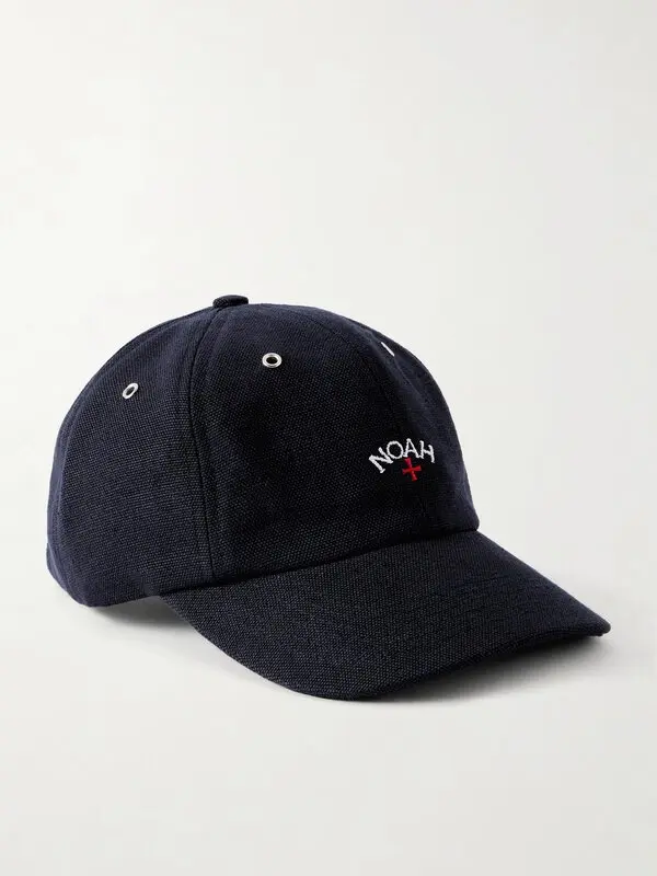 NOAH Logo-embroidered Cotton-twill Cap - Blue