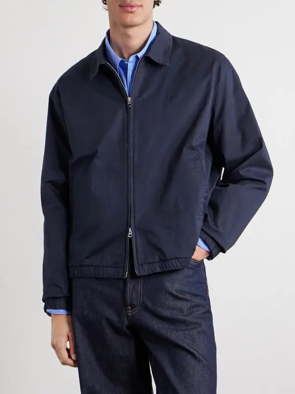 Rag & Bone Cotton-blend Twill Harrington Jacket - Blue