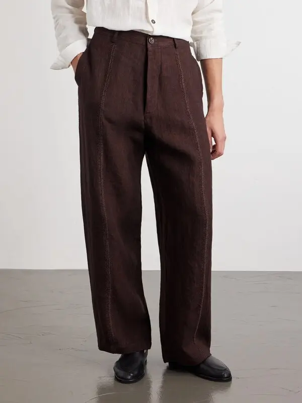 KARTIK RESEARCH Rabari Embroidered Linen Trousers