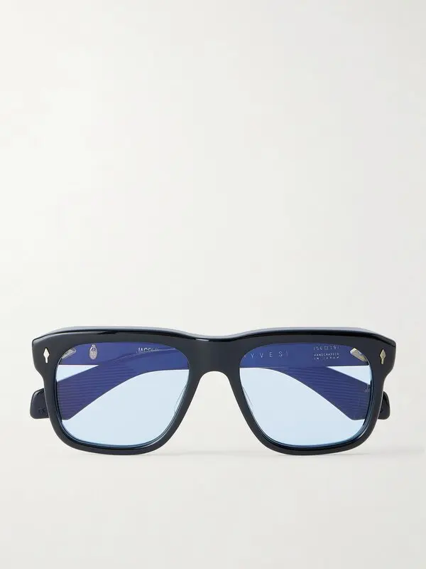 JACQUES MARIE MAGE Yves Square-frame Acetate Sunglasses - Black