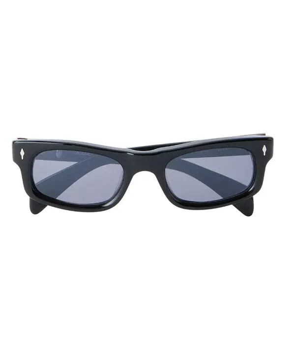 JACQUES MARIE MAGE Initials Square-frame Acetate Sunglasses - Black