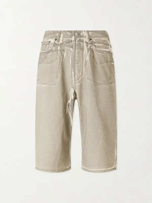 Acne Studios Judda U Lux" Straight-leg Printed Denim Shorts