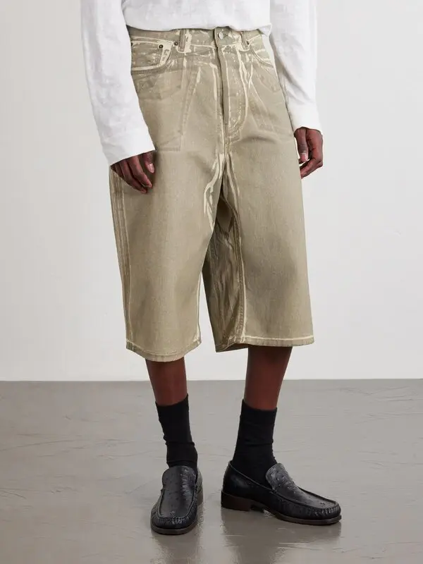 Acne Studios Judda U Lux" Straight-leg Printed Denim Shorts