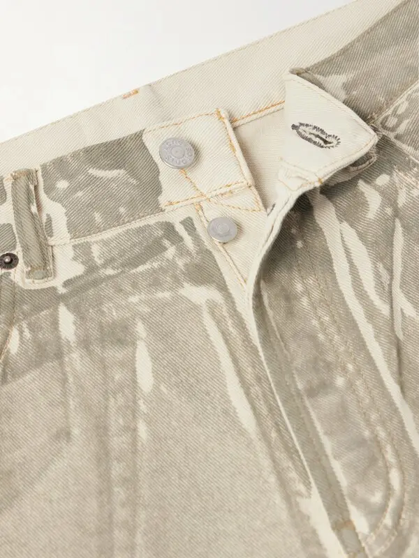 Acne Studios Judda U Lux" Straight-leg Printed Denim Shorts