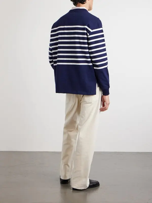 NOAH Striped Cotton-jersey T-shirt