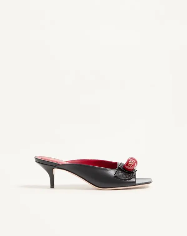 Valentino Garavani Kidskin Slide Sandal - Black