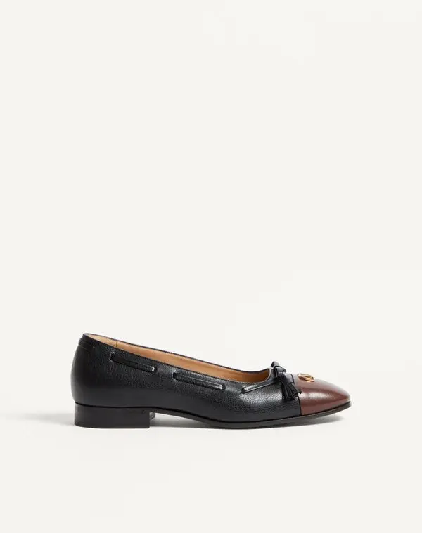 Valentino Garavani Valet Du Roi Ballerinas - Black/coffe