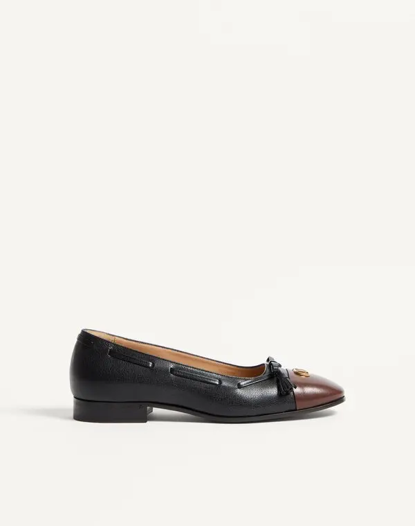 Valentino Garavani Valet Du Roi Ballerinas - Black/coffe