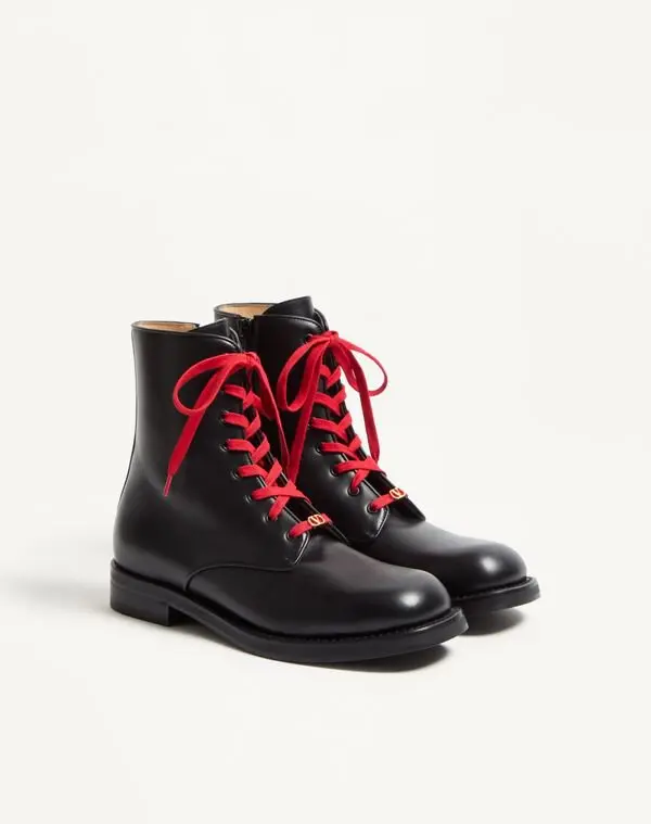 Valentino Garavani Punx Calfskin Combat Boots