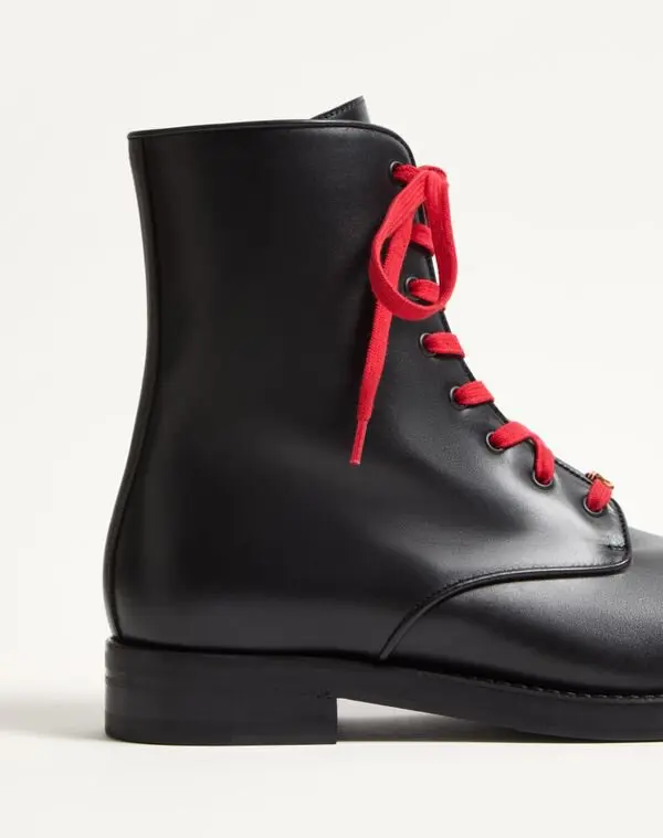 Valentino Garavani Punx Calfskin Combat Boots