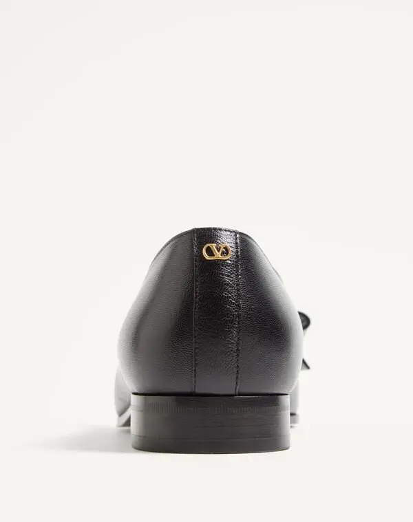 Valentino Garavani Bowow Kidskin Ballerinas With Vlogo Signature - Black