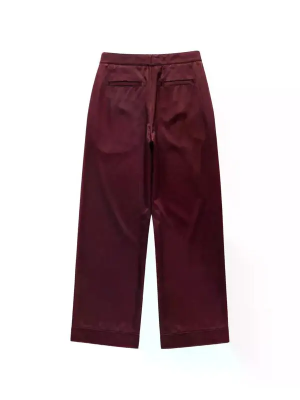 DANAME Two-piece Set: Satin Ruched Blouse And Straight Pants
