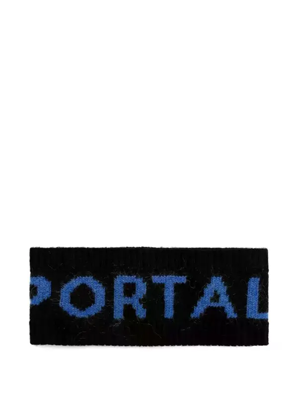SPORTALM Intarsia Logo Ribbed Headband - Black