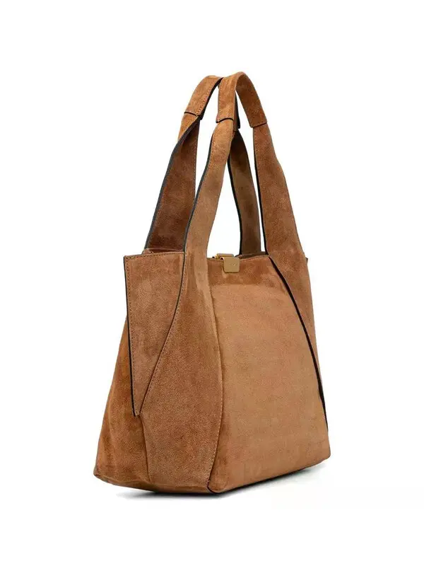 GIANNI CHIARINI Large Suede Tote Bag - Brown