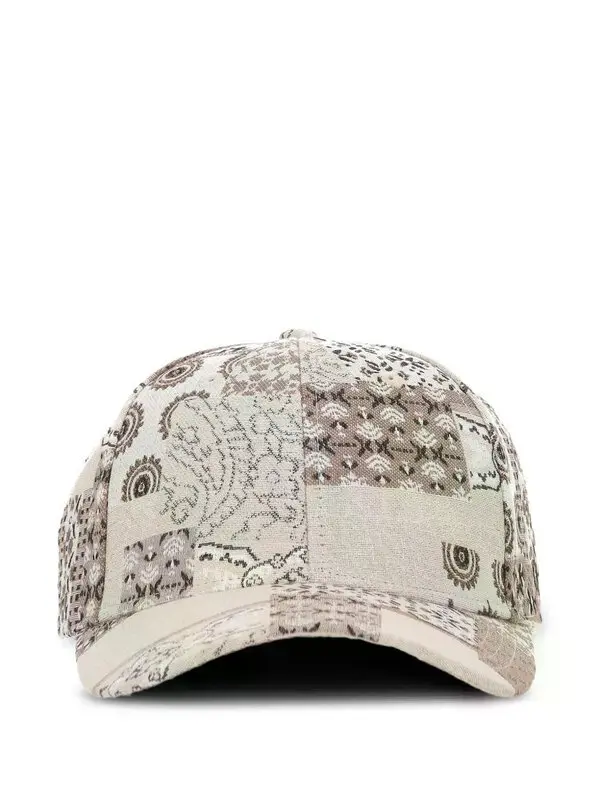 LES DEUX Patchwork Paisley Baseball Cap - Neutrals