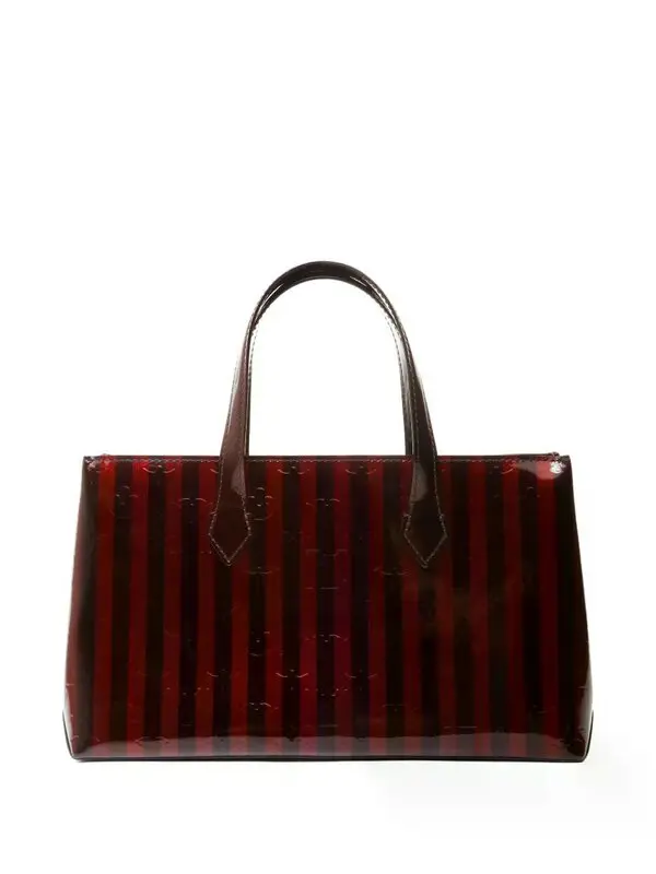 LOUIS VUITTON Monogram Vernis Rayure Wilshere Pm Handbag