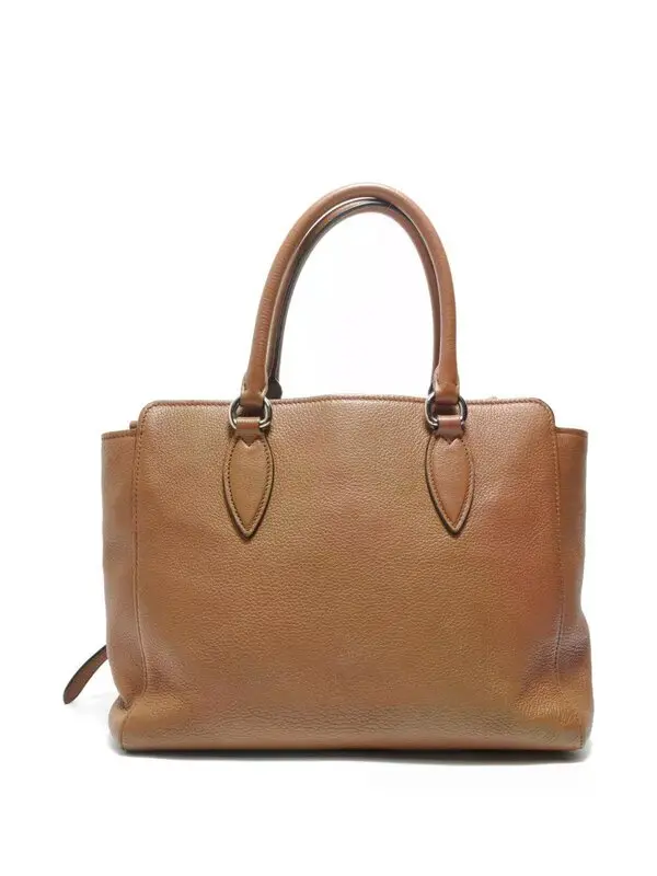 Prada Vitello Logo Plate Bag
