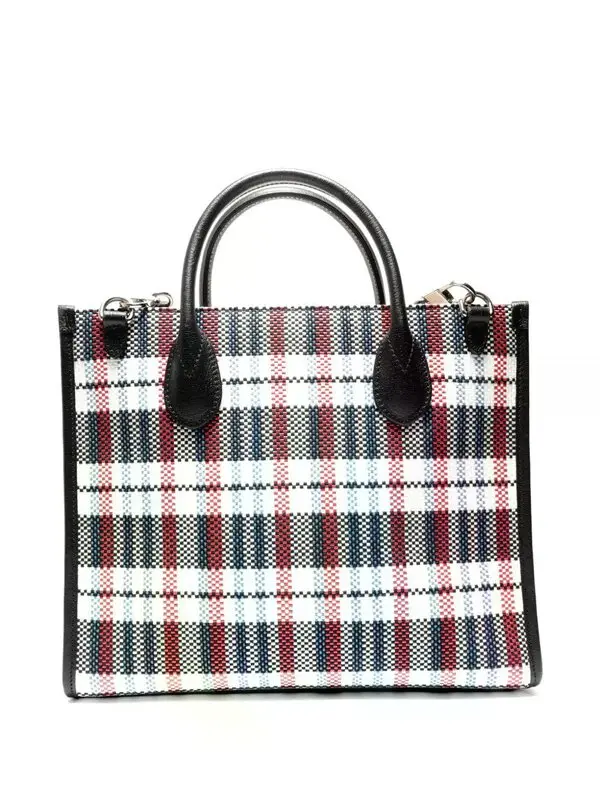 Gucci Embroidered Check Tote Bag