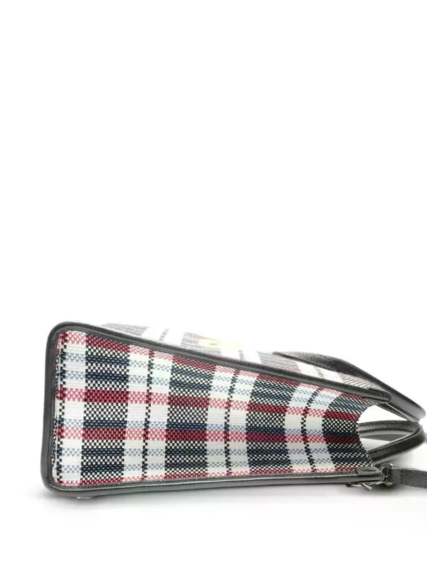 Gucci Embroidered Check Tote Bag