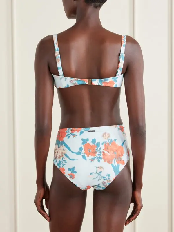 Erdem Floral-print Underwire Bikini Top