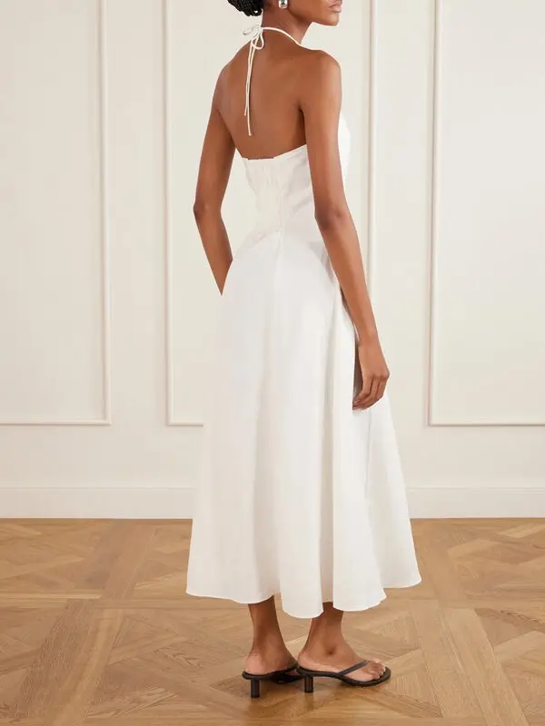 Faithfull The Brand Neolia Linen Midi Dress