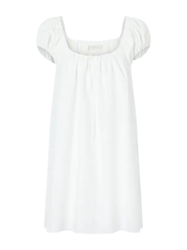 Faithfull The Brand Serafina Broderie Anglaise Mini Dress - White