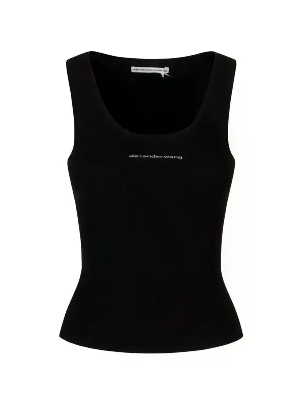 Alexander Wang Ribbed Logo Tank Top