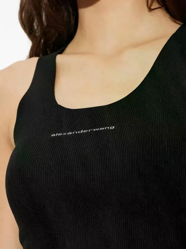 Alexander Wang Ribbed Logo Tank Top