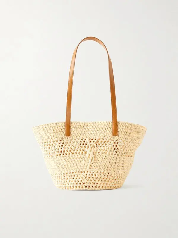 Saint Laurent Panier Small Raffia Tote