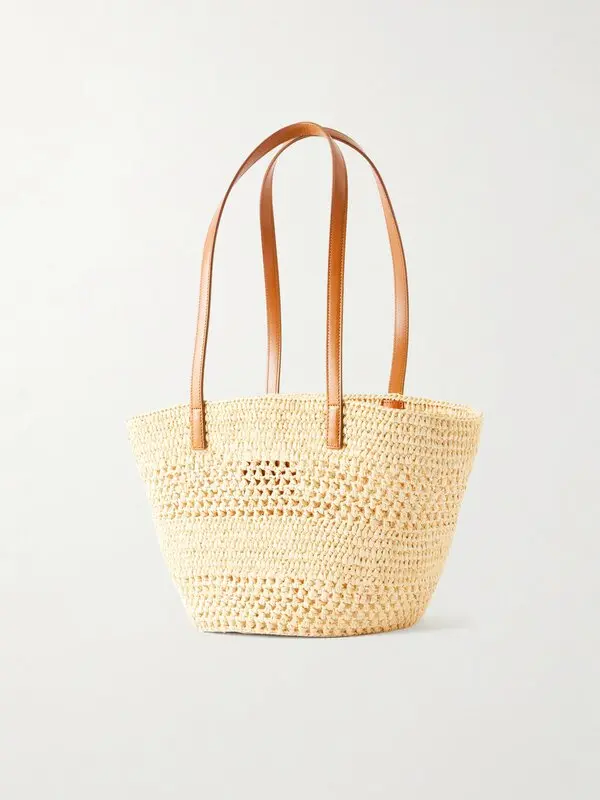 Saint Laurent Panier Small Raffia Tote
