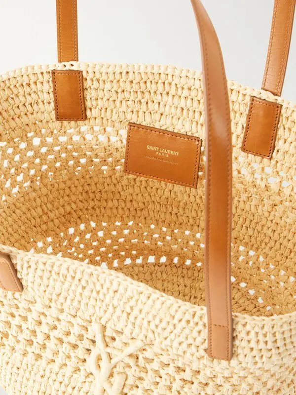 Saint Laurent Panier Small Raffia Tote