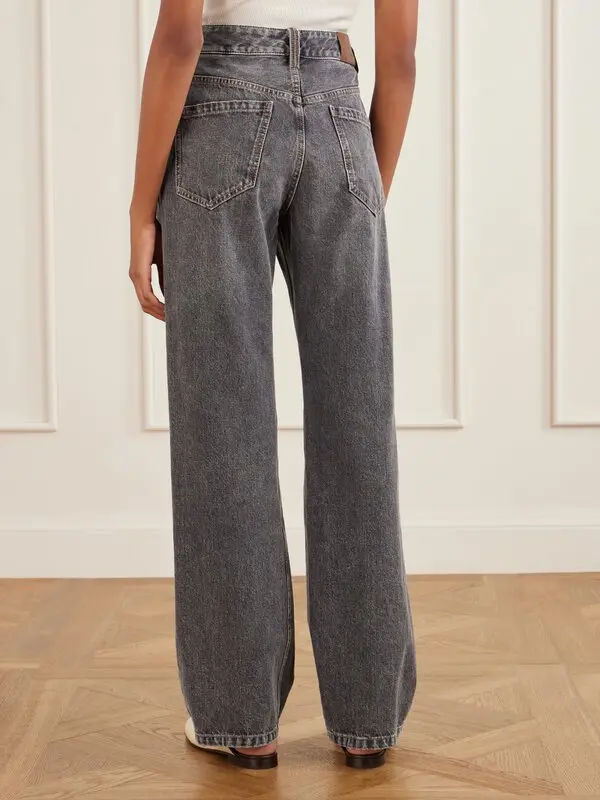 Brunello Cucinelli Mid-rise Wide-leg Jeans - Gray