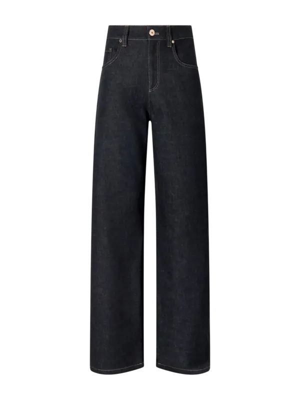 Brunello Cucinelli Mid-rise Straight-leg Jeans In Deep Blue Denim