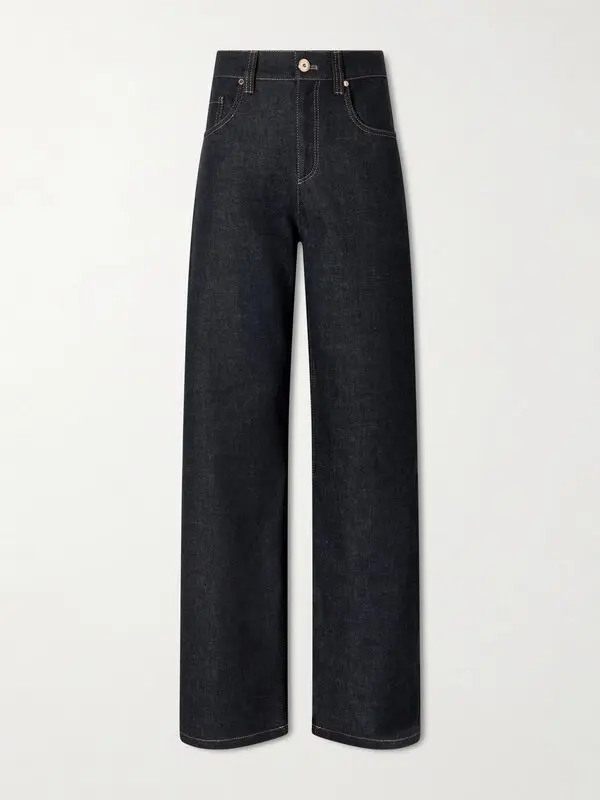 Brunello Cucinelli Mid-rise Straight-leg Jeans In Deep Denim - Blue