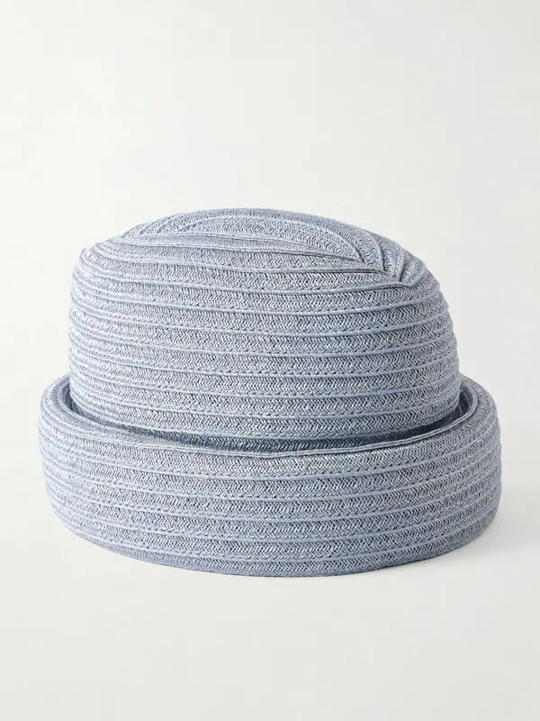 GIGI BURRIS MILLINERY Sharina Woven Straw Cap - Blue
