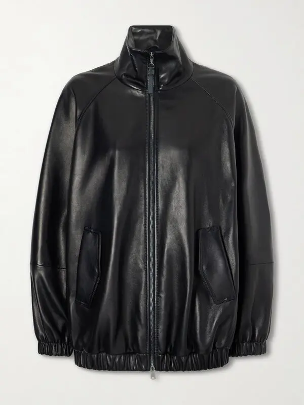 Brunello Cucinelli Leather Zip-up Bomber Jacket