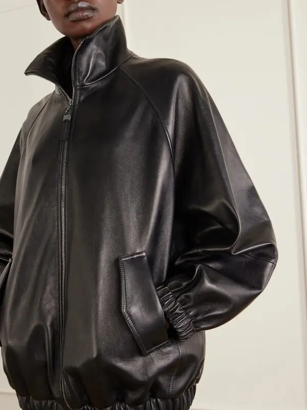 Brunello Cucinelli Leather Zip-up Bomber Jacket