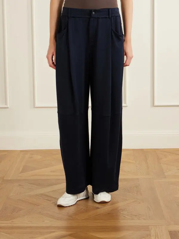 Brunello Cucinelli Wide-leg Cotton Trousers