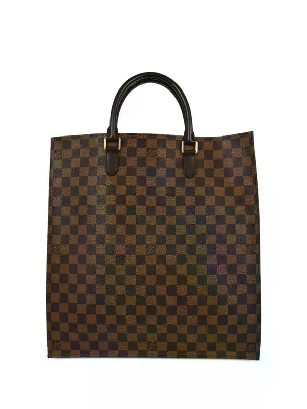 LOUIS VUITTON Sac Plat Monogram Tote Bag - Brown
