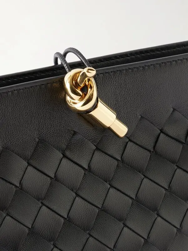 Bottega Veneta Andiamo Intrecciato Leather Boat Pouch