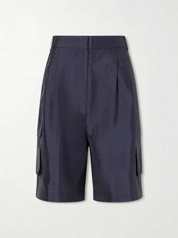 Tibi Stella Shell Cargo Shorts - Blue