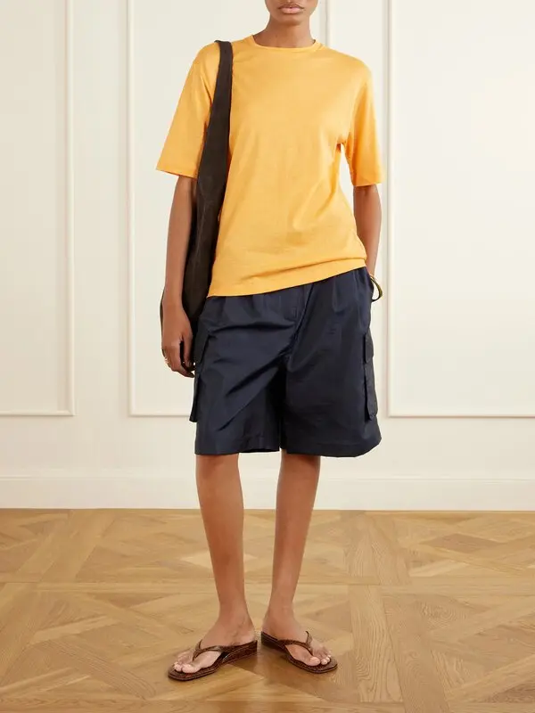 Tibi Stella Shell Cargo Shorts - Blue