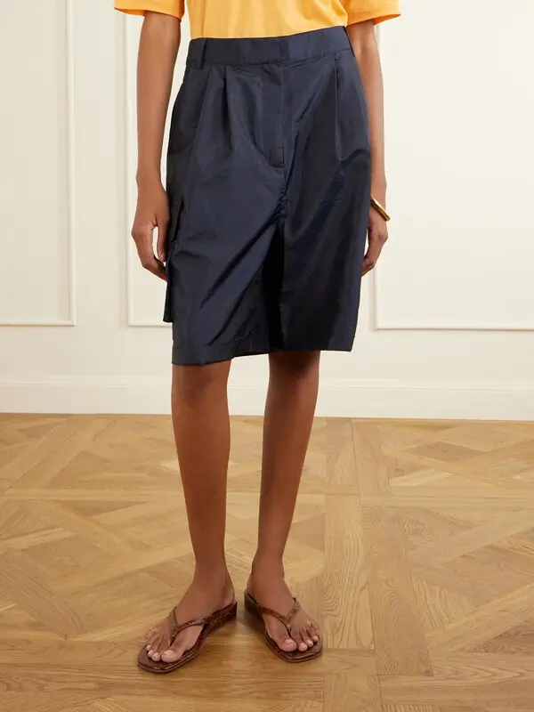 Tibi Stella Shell Cargo Shorts - Blue