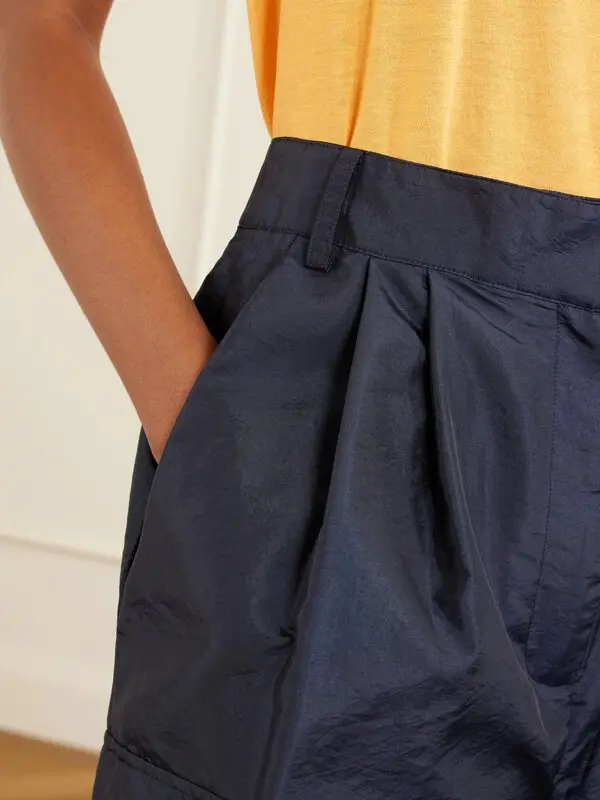 Tibi Stella Shell Cargo Shorts - Blue