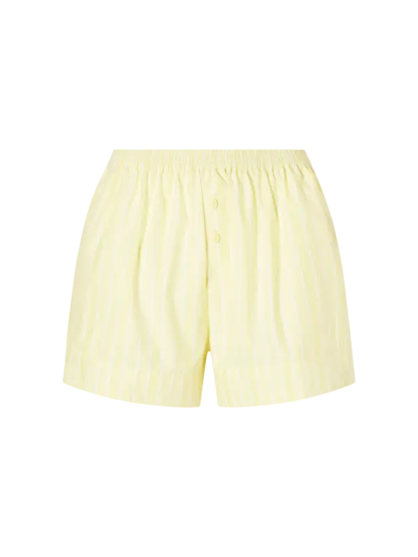 Faithfull The Brand Ionia Striped Cotton Shorts - Yellow