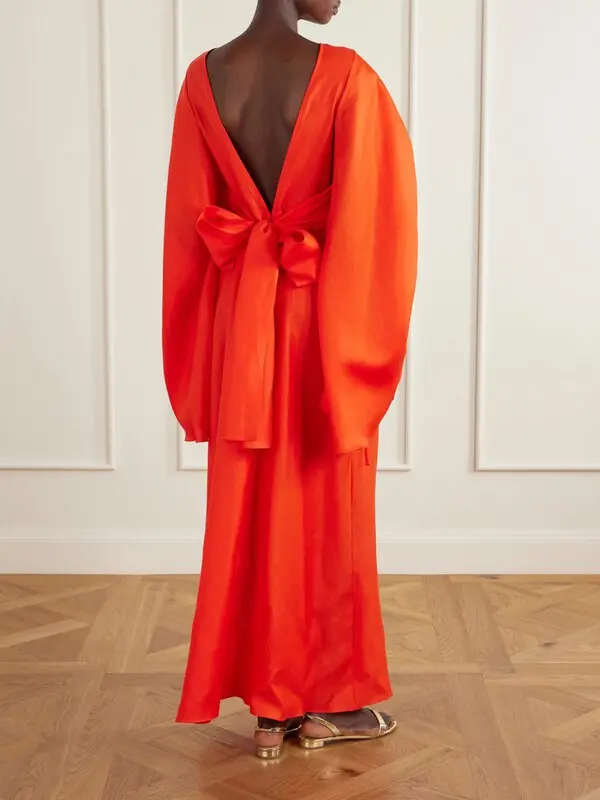 Christopher John Rogers Gathered Ramie Organza Gown