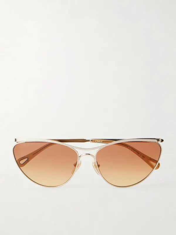 Chloé Tone Aviator Sunglasses - Gold