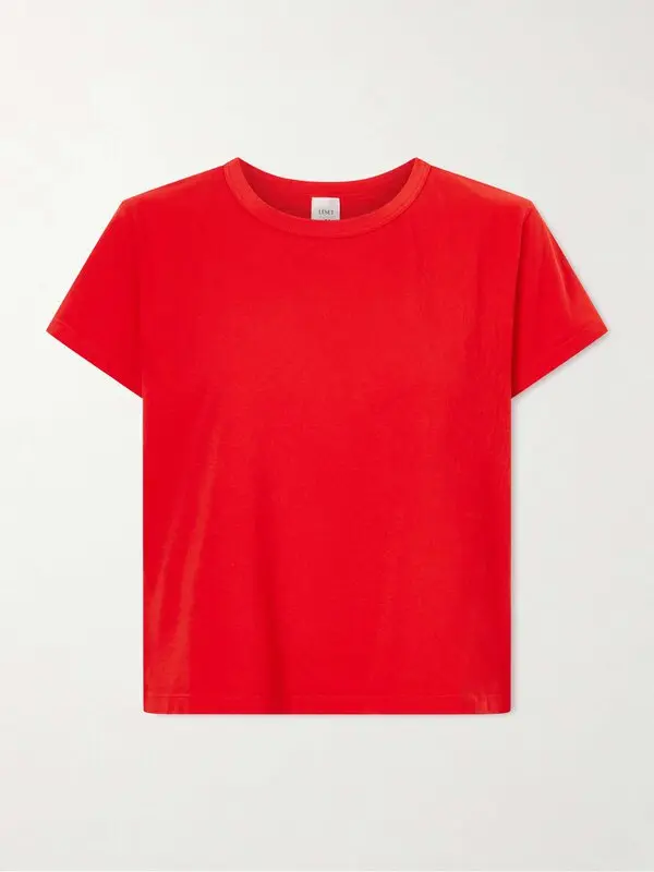 LESET The Margo Cotton-jersey T-shirt - Red
